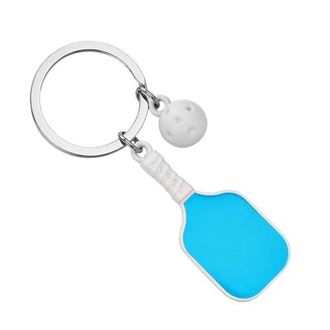 Generico Porte-cl&eacute;s &agrave; bille et l&eacute;ger en m&eacute;tal - Porte-cl&eacute;s &agrave; th&egrave;me sportif avec pendentif, id&eacute;al pour les sports et les amis - sac &agrave; dos et voyage quotidien, B