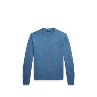 Polo Ralph Lauren Pull droit brodé en coton et cachemire mélangé