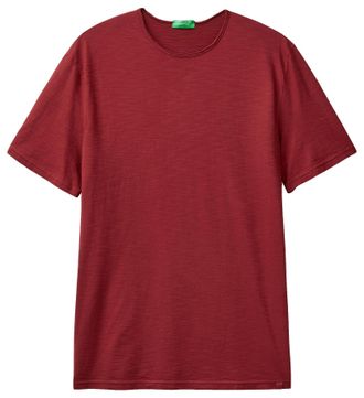 Benetton T-Shirt 3je1j19a5, Herren-T-Shirt, Rot, 3XL, rot, 56