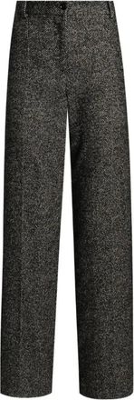 Dolce & Gabbana Femme, Pantalons, Multicolore, Taille: 40 FR Pantalon Chevron en Laine Stretch