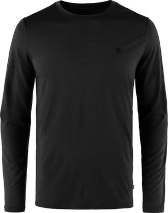 Fj&auml;llr&auml;ven Herren Abisko Wool LS T-Shirt, Black, XXL