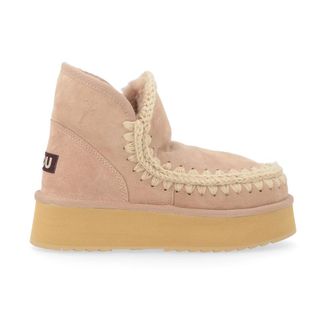 Mou Handgemachter Mini Eskimo Wildleder Plateau-Stiefel - - Shoes - Damen - Braun - 40 EU