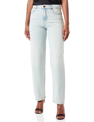 Pinko Damen Barbra Boyfriend Denim Slouch Jeans, PJP_LAVAGGIO Bleach INGIALLITO