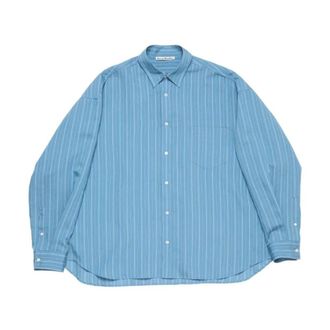 Acne Studios Homme, Chemises, Bleu, Taille: L Chemise &agrave; manches longues ray&eacute;e