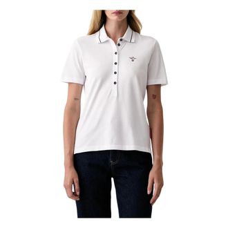 Aeronautica Polo &agrave; logo brod&eacute; - Femme - Tops - Blanc - Taille: 40 FR