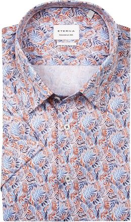 Eterna B&uuml;gelfreies Kurzarmhemd mit floralem Print, Modern Fit in