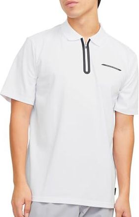 Jack & Jones Jcofusion Polo piqué SS Sn, Blanc éclatant, XL Hommes