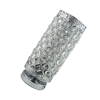 STOBOK USB Kristall Tischlampe Tischleuchte Desktop Lampe Tischlampen Nachtlicht USB F&uuml;r Schlafzimmer Nacht Industrielle Silber Metall