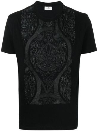 Etro t-shirt &agrave; logo brod&eacute; - Noir
