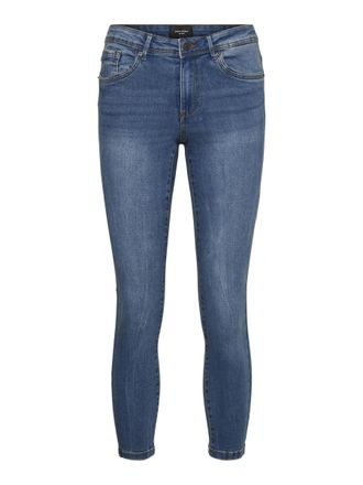 Vero Moda NOS Damen VMTANYA MR S Piping Jeans VI349 NOOS Skinny Jeans, per Pack Blau (Medium Blue Denim Medium Blue Denim), 34/L32 (Herstellergröße: XS)