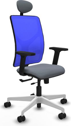 Piqueras y Crespo B&uuml;rostuhl ohne Rollen, mit 2D-Armlehnen, h&ouml;henverstellbare Lendenwirbelst&uuml;tze und festes Kopfteil, ausgestattet mit Syncro/Traslack und Schneideschaum