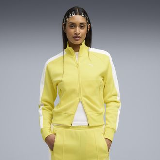 Puma T7 ALWAYS ON Kurze Trainingsjacke Damen, Kleidung, Gelb, XL