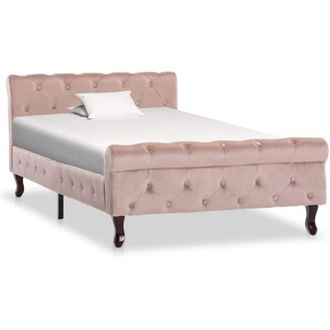 vidaXL Cadre de lit sans matelas Rose Velours 100x200 cm Vidaxl