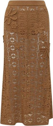 Pinko Pinko, Femme, Jupes, Brun, Taille: 40 FR Anthemis Skirt