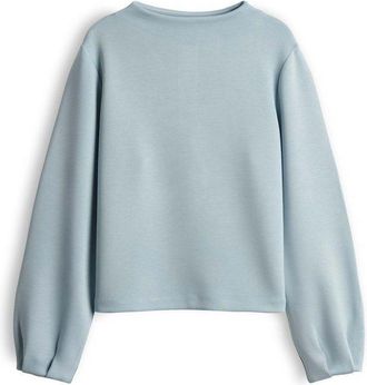 OPUS Sweatshirt Gisinna aus weicher Sweatware Verk&uuml;rzte Silhouette mit feinem Faltendetail am &Auml;rmel