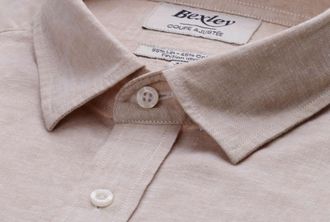 Bexley Silbert - Chemise homme chambray beige
