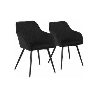Happy Garden 2er Set Samtstühlen bertille schwarz