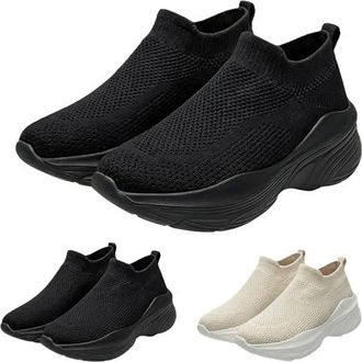 Generic Chaussures de marche &agrave; enfiler pour homme - En maille respirante - Orthop&eacute;diques - L&eacute;g&egrave;res et d&eacute;contract&eacute;es - Semelle &eacute;paisse rembourr&eacute;e - Confortable
