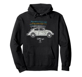 Volkswagen Beetle Surfboard Dachtr&auml;ger Pullover Hoodie