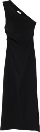 P.A.R.O.S.H. P.a.r.o.s.h., Femme, Robes, Noir, Taille: 42 FR Robe une &eacute;paule en cr&ecirc;pe stretch