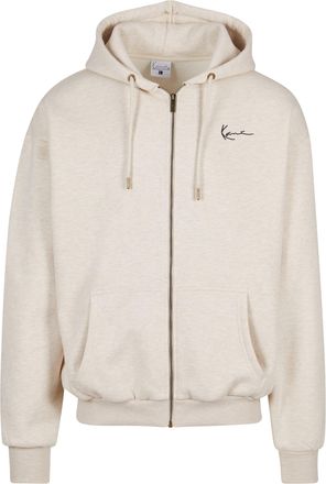 Karl Kani Herren KM241-028-2 Chest Signature Os Full Zip Diner Hoodie M Vanilla Melange