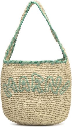 Marni Femme, Sacs, Vert, Taille: ONE Size Embroidered Raffia Tote