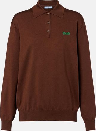 Prada Polopullover aus einem Seidengemisch