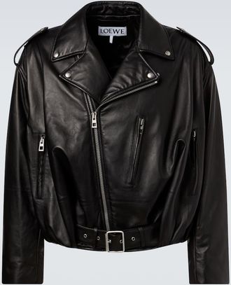 Loewe Veste Balloon raccourcie en cuir