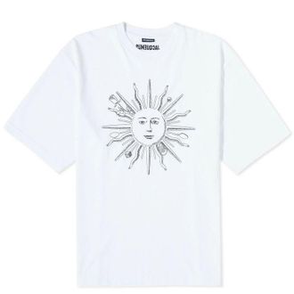 Jacquemus Sun Print White Cotton T-Shirt Size L
