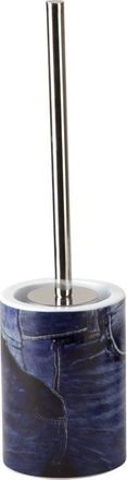 Sanwood Sanwood WC-Bürste JEANS aus Keramik/Metall verchromt - Toilettenbürste - Bürstengarnitur