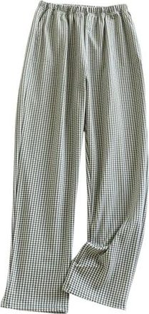 Generic Pantalon de pyjama pour femme en coton confortable &agrave; carreaux avec poches, pantalon de d&eacute;tente ample et d&eacute;contract&eacute; pour la maison, v&ecirc;tement de nuit p