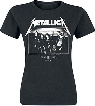 Metallica Master Of Puppets Tour 1986 Photo T-shirt Femme noir S