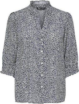 Only Carmakoma Carraya WVN Noos T-Shirt 3/4, Bleu Nuit, 54 Femmes