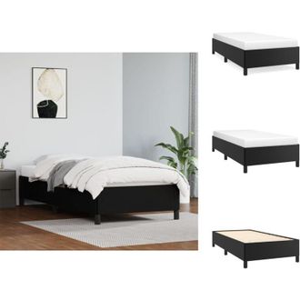 vidaXL Vidaxl - Bettgestell Schwarz 100x200 cm Kunstleder - Bettesrahmen - Doppelbett - Kunstlederbett - Schwarzes Bett - Boxspringbetten