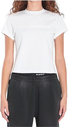 Alexander Wang Femme, Tops, Blanc, Taille: 36 FR T-shirt Logo