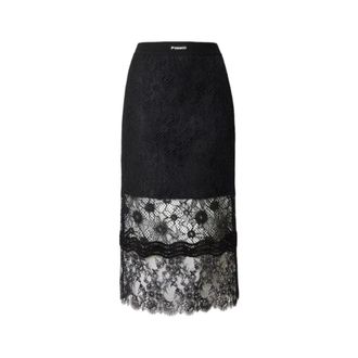 Pinko Pinko, Femme, Jupes, Noir, Taille: 40 FR Jupe Crayon en Dentelle