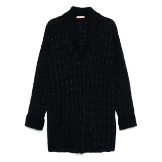 Twinset Strickmantel - - Coats - Damen - Blau - S