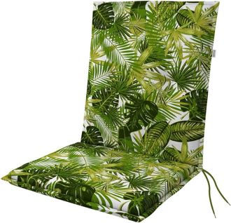 Doppler Auflage Niederlehner Living Palmen I Gartenstuhl-Polster 100x48x6cm aus Baumwolle & Polyester I Sitzauflage weich & bequem I Sitzkissen zum Festbinden
