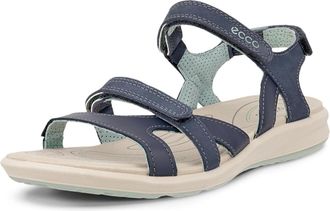 Ecco Damen CRUISE II Flat Sandal, Blau (MARINE/ICE FLOWER), 36 EU