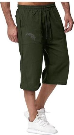 Generic Pantalon Jogging Homme Coton Pantalons de Sport D&eacute;contract&eacute; Pantalon Jogging Homme Printemps &Eacute;t&eacute; D&eacute;tente Plage Pantalon Sweat &agrave; Neuf Points Confort