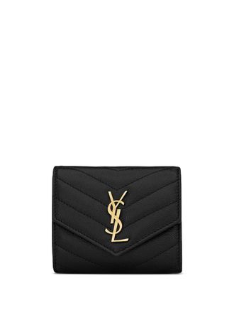 Saint Laurent Cassandre Matelass&eacute;-Clutch - Schwarz