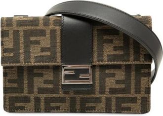 Fendi Pre-owned Sac bandouli&egrave;re en toile - Femme - Pre-owned - Brun - Taille: ONE Size