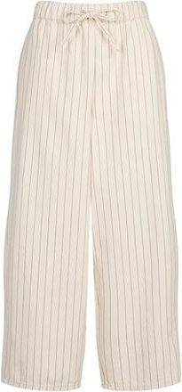 Object Pantalon droit &agrave; fines rayures en coton
