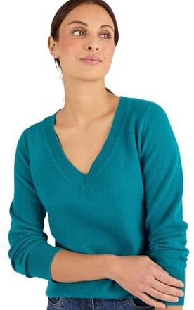 Damart Pull Pur Cachemire Femme Bleu Taille 42/44