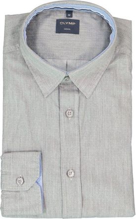 Olymp Herren Hemd grau Baumwolle
