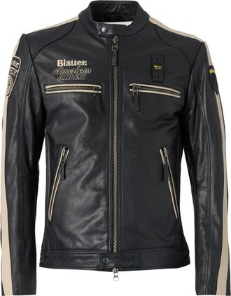 Blauer Homme, Vestes, Noir, Taille: L Garner Leather Jacket
