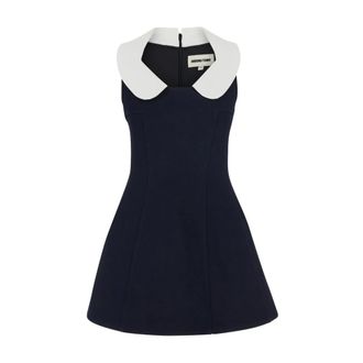 Shushu/Tong Hemdkragen &Auml;rmelloses Kleid - - Dresses - Damen - Blau - XS