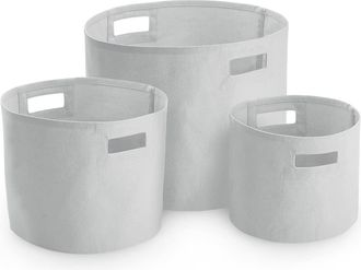 Westford Mill W574 Canvas Storage Tub - Light Grey S