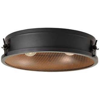 Brilliant lampe, plafonnier Zois 42cm corindon noir, m&eacute;tal, 2x A60, E27, 28W, lampes normales (non incluses), A ++
