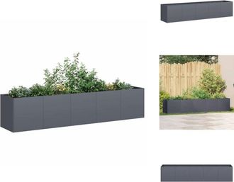 vidaXL Vidaxl - Jardinière anthracite 200x40x40 cm acier laminé à froid - Jardinière - Jardinières - Pot De Fleurs - Support De Jardinière